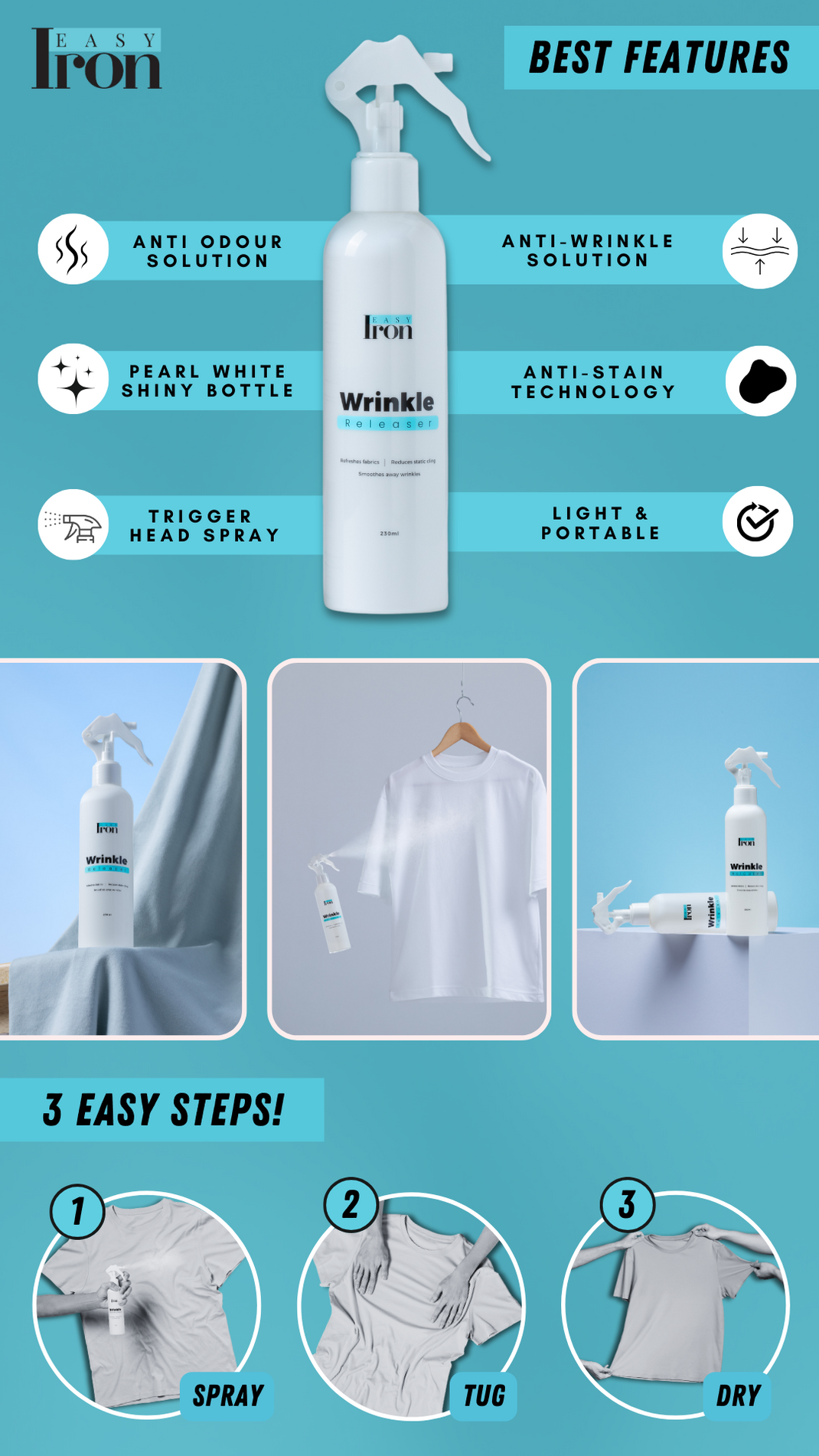 EasyIron Spray | Best Fabric Wrinkle Remover